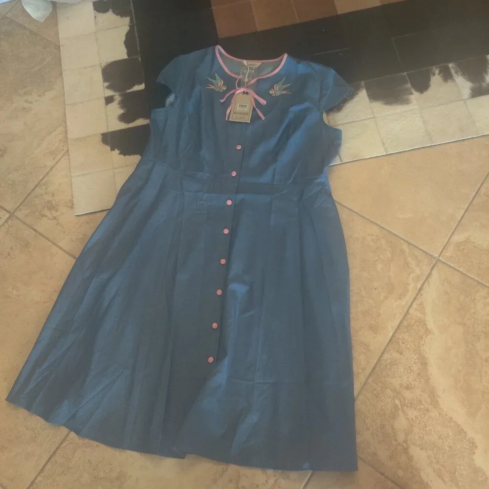 Banned Apparel | Dresses | Banned Apparel Swallow Dress Size 3xl 2 Uk ...